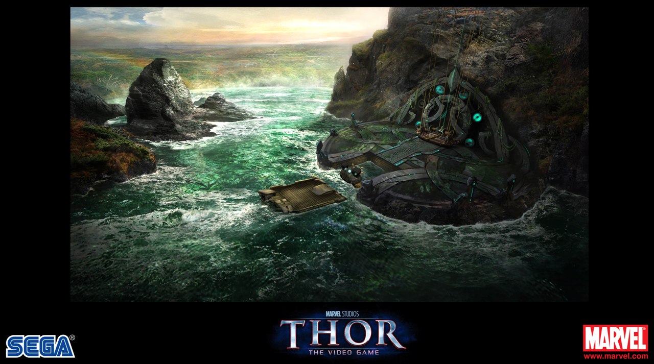 Deux artworks de Thor : Le Jeu Vidéo