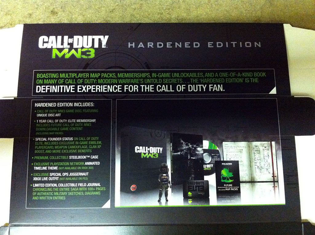 [MAJ] Modern Warfare 3 : édition hardened en détail