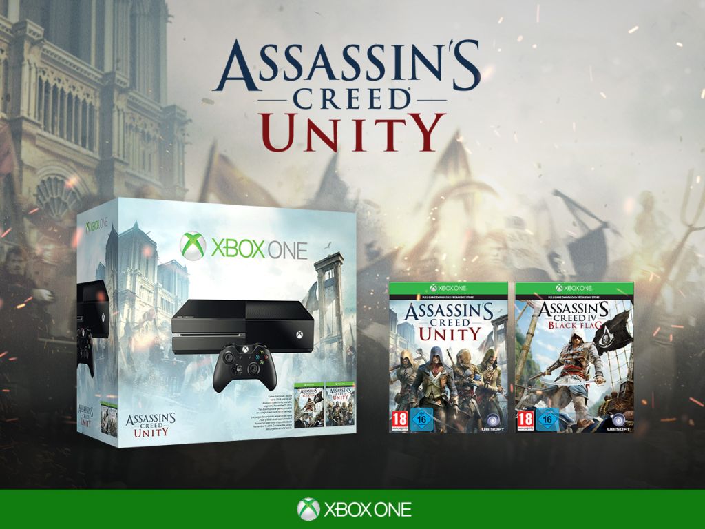 Officiel : pack Xbox One + Assassin's Creed Unity + Black Flag
