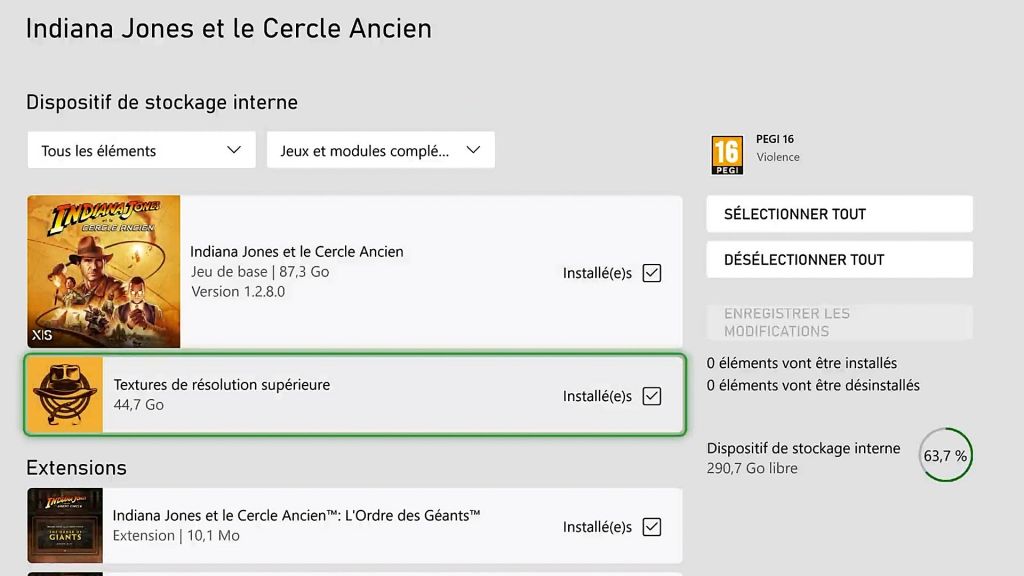 Indiana Jones : pensez à télécharger le gros pack de textures Xbox pour ...